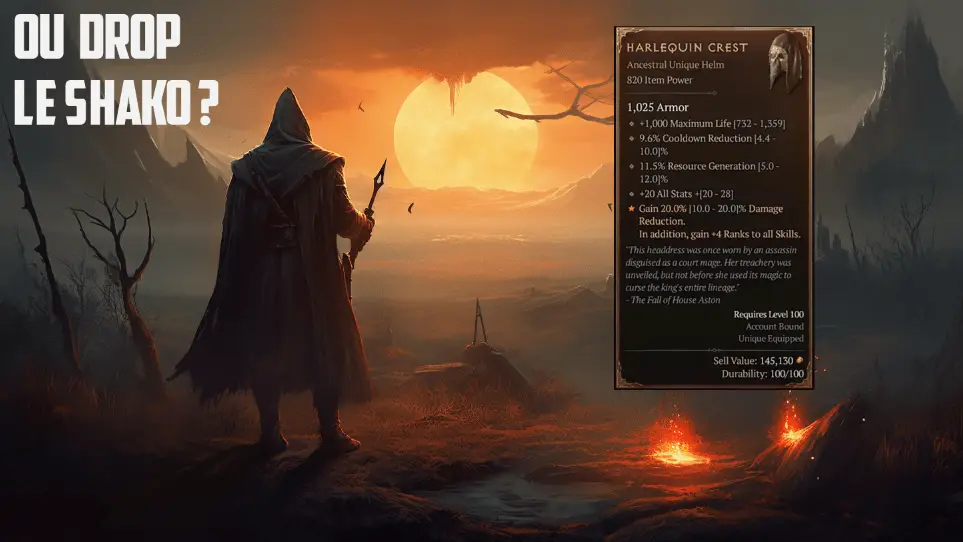 Ou drop le Shako ? (le Cimier Arlequin) et les unique les plus rare de ...