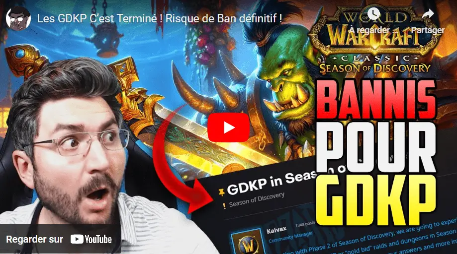 WOW SOD : GDKP C'est Terminé ! (Risque de Ban définitif) - Kami-labs.fr